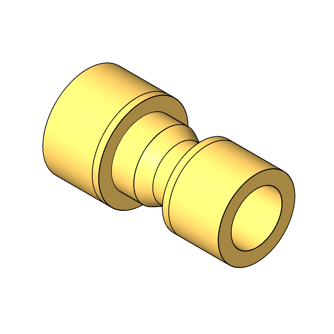 PEX фитинг аксиальный. Муфта переходная