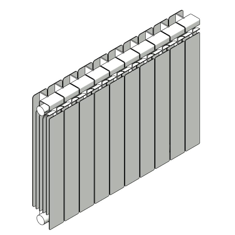 Радиатор биметаллический секционный. Боковое подключение
